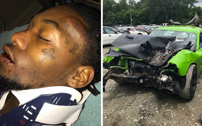 Offset Shares Bloody Car Crash Photos: "I Could Have Been Dead From ...