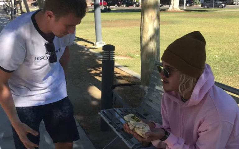 Viral Photo of Justin Bieber Eating Burrito Sideways Was Staged