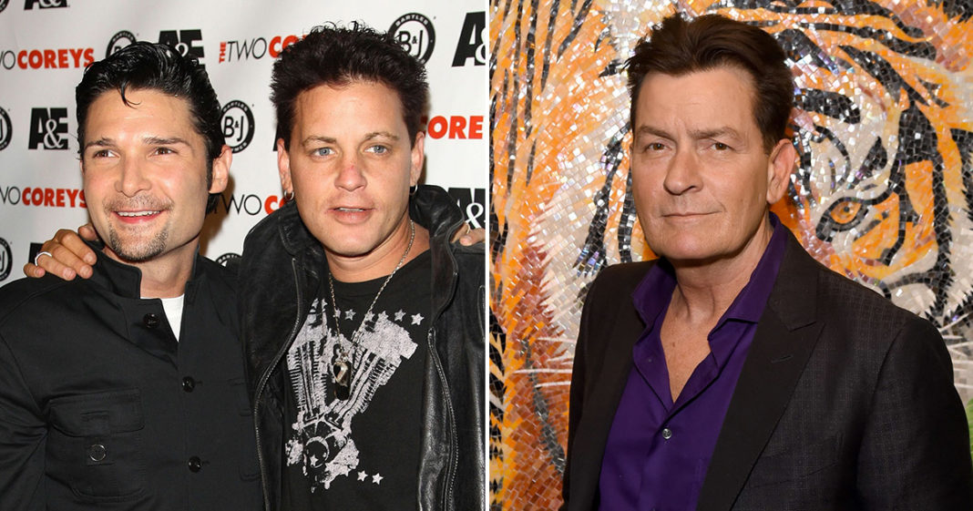 Charlie Sheen Vehemently Denies Corey Feldman's Claim He Raped Corey ...